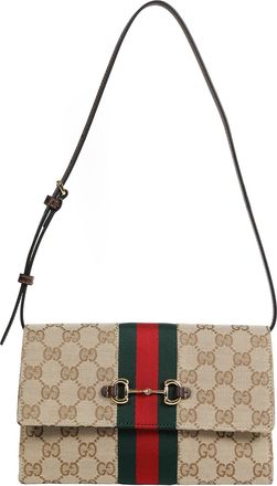 Gucci Gucci Horsebit GG Canvas and Web Wallet