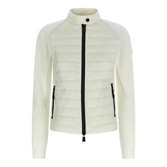 Moncler Femme, Vestes, Blanc, Taille: 40 FR Gilet Cardigan Matelass&eacute;