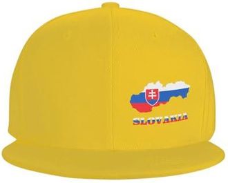 Generic Drapeau De La Slovaquie Carte De La Slovaquie Homme Femme Chapeaux Pare-Soleil Snapback Casquette De Baseball L&egrave;g&eacute;re Snapback Chapeau pour Sport Hip P
