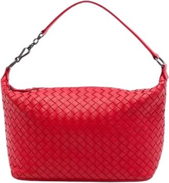 Bottega Veneta Sac bandouli&egrave;re en nappa tress&eacute; Pre-owned - Femme - Pre-owned - Rouge - Taille: ONE Size