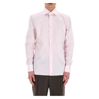 Ermenegildo Zegna Rosa Baumwollhemd - - Shirts - Herren - Rosa - M