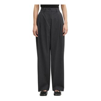 Maison Kitsun&eacute; Pantalon Large Double Pliss&eacute; - Femme - Pantalons - Gris - Taille: 42 FR