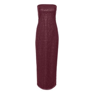 Rotate Pailletten Maxi Tube Kleid - - Dresses - Damen - Rot - M