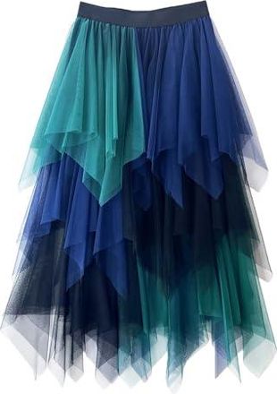 Generic Pliss&eacute;e roulettes Jupe R&eacute;tro Ann&eacute;es 80 F&ecirc;te Princess Dance Jupe Fille &Eacute;lastique Taille Scintillante Paillettes Jupes Ballet Tutu Danse Classique Taill