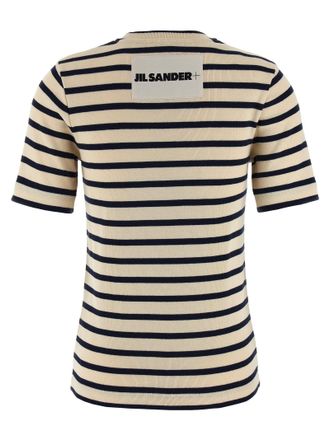 Jil Sander Striped Cotton Jersey T-shirt - Cream