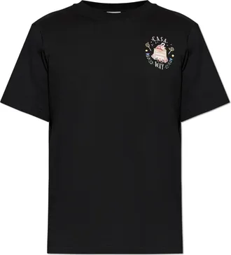 Casablanca Homme, Tops, Noir, Taille: 2XL Casa Way T-Shirt