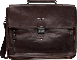 Aeronautica top-handle briefcase - Braun