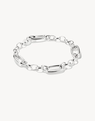 Thomas Sabo Connect - Bracelet charm &agrave; trois maillons en argent - Argent&eacute;