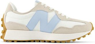 New Balance Damen 327 in Grau/Wei&szlig;/Blau, Wildleder/Mesh, Gr&ouml;&szlig;e 36.5