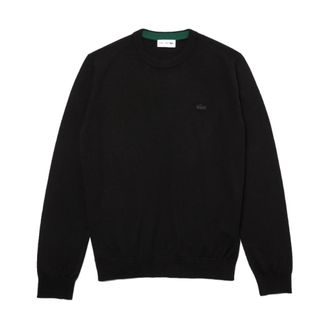 Lacoste Merinowolle Rundhalspullover - - Knitwear - Herren - Schwarzk - 3XL