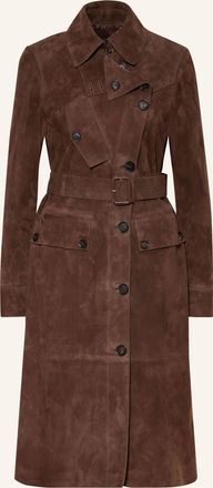 Belstaff Trenchcoat Aus Leder braun