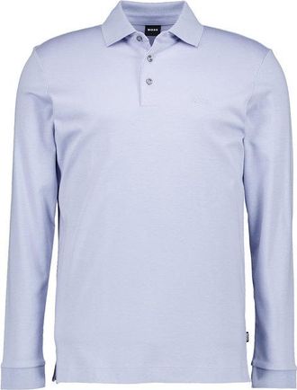 HUGO BOSS Herren Polo-Shirt lila Baumwoll-Jersey