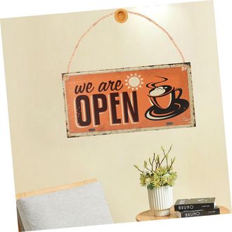 SOLUSTRE 2stücke Holz Hängeschild Für Vintage Tür Dekor Kaffee Schild Mit Seil Für Fenster Bar Pub Zuhause Bauernhaus