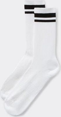 Calzedonia Gemusterte Herrensocken Wei&szlig;