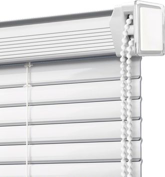 Generic Plisseerollo Ohne Bohren Anpassbare Wohnzimmer Küche 25 Mm Lamellen Jalousette Blickdicht Sichtschutz Sonnenschutz Lamellenvorhang für Fenster Tür(Whi