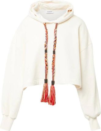 Dondup Femme, Sweatshirts et sweats &agrave; capuche, Blanc, Taille: 40 FR Felpa
