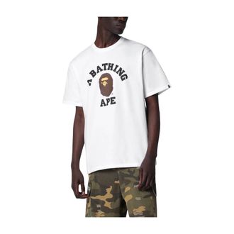 A Bathing Ape A Bathing Ape, Homme, Tops, Blanc, Taille: XL College Tee
