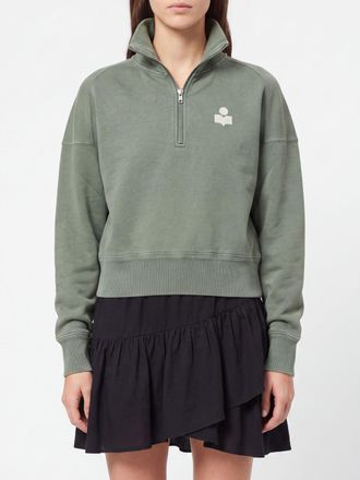 Isabel Marant Sweatshirt &agrave; col montant en coton avec demi-zip