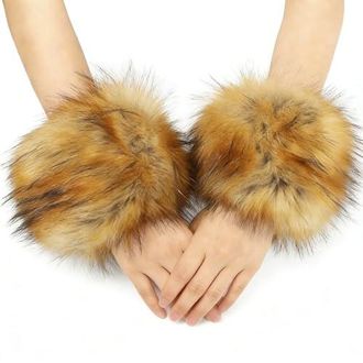 Generic Manchettes en fourrure pour poignets pour adultes, manchettes dhiver | Manchettes - pour les vacances, les f&ecirc;tes, le patinage sur glace, le ski, les f