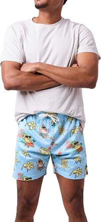 Bioworld Spongebob Schwammkopf Beach Day Allover-Print Herren Active Mesh Shorts Blau, Spongebob Beach Day, XL