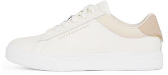 Tommy Hilfiger Damen Court Sneaker Essential Low Top, Beige (Sugarcane), 39