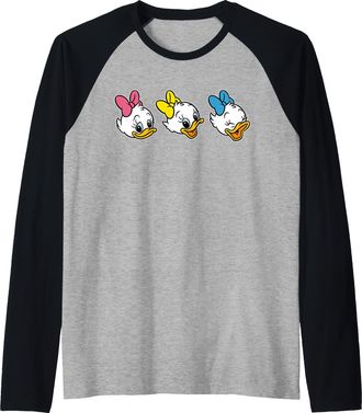 Disney April May & June Duck Big Face Retro Trip Matching Raglan