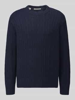 Selected Pullover mit Zopfstrickstruktur