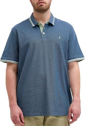 Jack & Jones Jjepaulos Polo Ss Noos Pls Homme Polo, Bleu, 4XL Grande taille