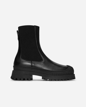 Arket Chunky Stiefelette Aus Leder -Schwarz