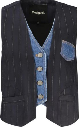 Desigual Chaleco Diplo Doble Vest - - Jackets - Damen - Blau - S