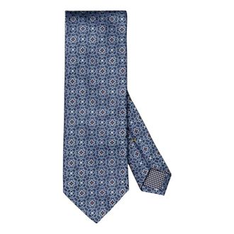 Eton Blauer Blumen Twill Seidenkrawatte - - Accessories - Herren - Blau - ONE SIZE