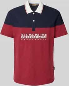 Napapijri Regular Fit Poloshirt mit Label-Stitching Modell SATURNIA