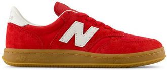 New Balance Unisexe T500 en Rouge/Blanc/Gris/Beige, Cuir, Taille 37.5 Large