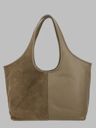 Michael Michael Kors Womens Tote Bag Henly Green Leather Shoulder