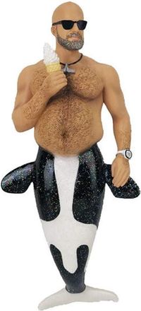 December Diamonds Beached Whale Merman Christmas Ornament 5555129 New