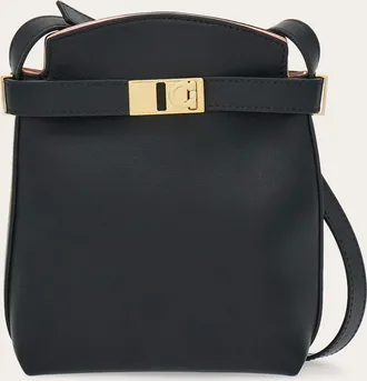 Ferragamo Damen Zweifarbiges Hug Smartphone-Etui Schwarz