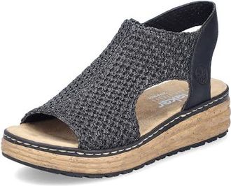 Rieker Mules pour femme 62783, Noir 00., 40 EU Large