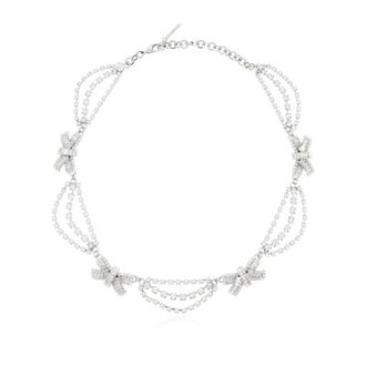 Alessandra Rich Halskette mit Schleifen - - Accessories - Damen - Grau - ONE SIZE