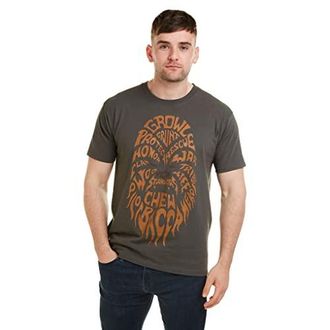 Star Wars T-Shirt Chewbacca Text pour Homme, Noir (Anthracite), L UK