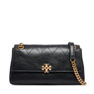 Tory Burch Handtasche Tory Burch Charlie Quilted Small Shoulder Bag 185829 Schwarz