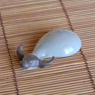 Tea Soul Die Figur ist eine sch&ouml;ne Porzellanfigur Bull Tee aus feinen China Ru durch erfahrene Handwerker, None