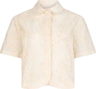 Liu Jo Femme, Chemises, Beige, Taille: 38 FR Wa6508.2 Short Sleeve Shirt