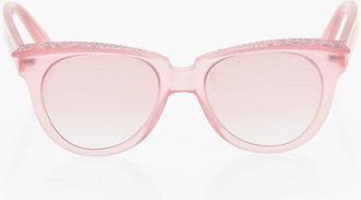 Philipp Plein Solid Color Cat-Eye Sunglasses with Glitter Details Gr&ouml;&szlig;e Unica