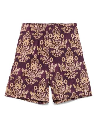 Amaranto bermuda en coton - Violet