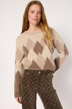 Gerard Darel Pull &agrave; losanges - EVELYNE - Sable