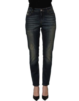 Dolce & Gabbana Womens Blue Cotton Stretch Skinny Denim Jeans Elastane Clothing