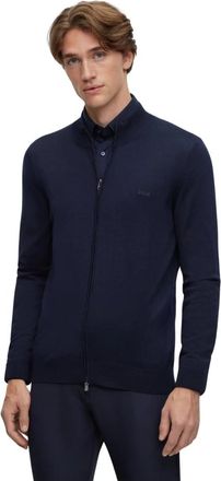 HUGO BOSS Vielseitiger Cardigan mit besticktem Logo - - Knitwear - Herren - Blau - 3XL