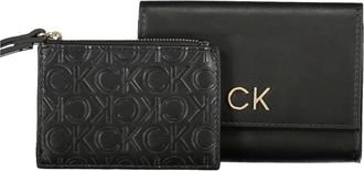 Calvin Klein Femme, Sacs, Noir, Taille: ONE Size Re-Lock Bifold & Cardholder