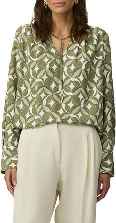 s.Oliver Black Label Langarmbluse mit Faltendetails