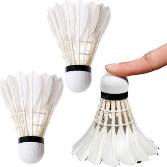 Generico Federb&auml;lle f&uuml;r Badminton, 3 St&uuml;ck, hohe Geschwindigkeit, f&uuml;r Training | Entenfedern mit hoher Geschwindigkeit, familienfreundliches Sportzubeh&ouml;r f&uuml;r M